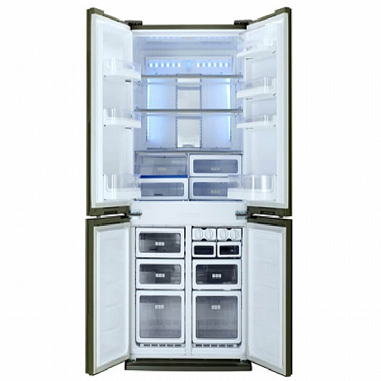 מקרר מקפיא תחתון 4 דלתות SHARP 615 ליטר SJ8620W לבן | מקררים | מקררים ומקפיאים