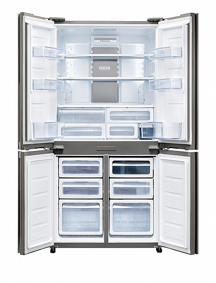 מקרר 4 דלתות 608 ליטר רוחב 89 ס''מ מבית SHARP שארפ דגם SJ-9170SL ...