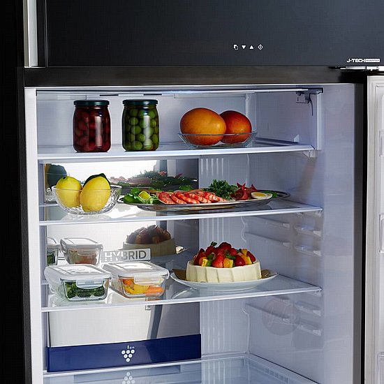 מקרר מקפיא עליון - 516 ליטר Sharp שארפ SJ-4650-DS | מקררים ומקפיאים | זכוכית אפורה 2 דלתות